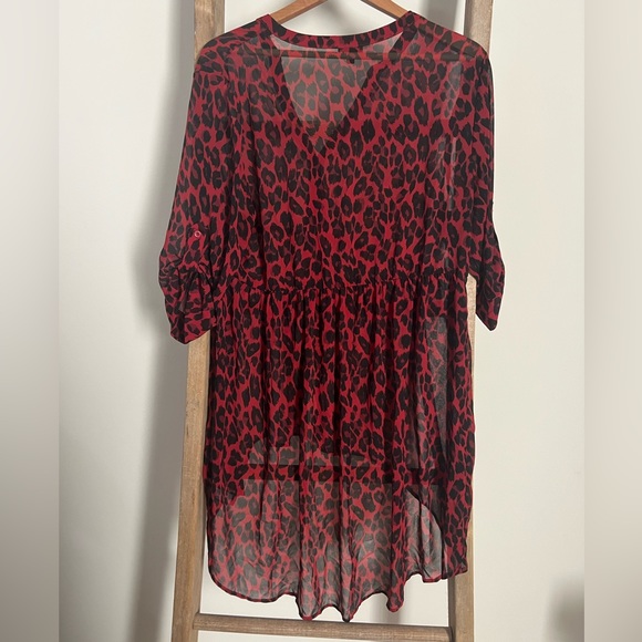 torrid | Tops | Torrid Leopard Print Sheer Top | Poshmark